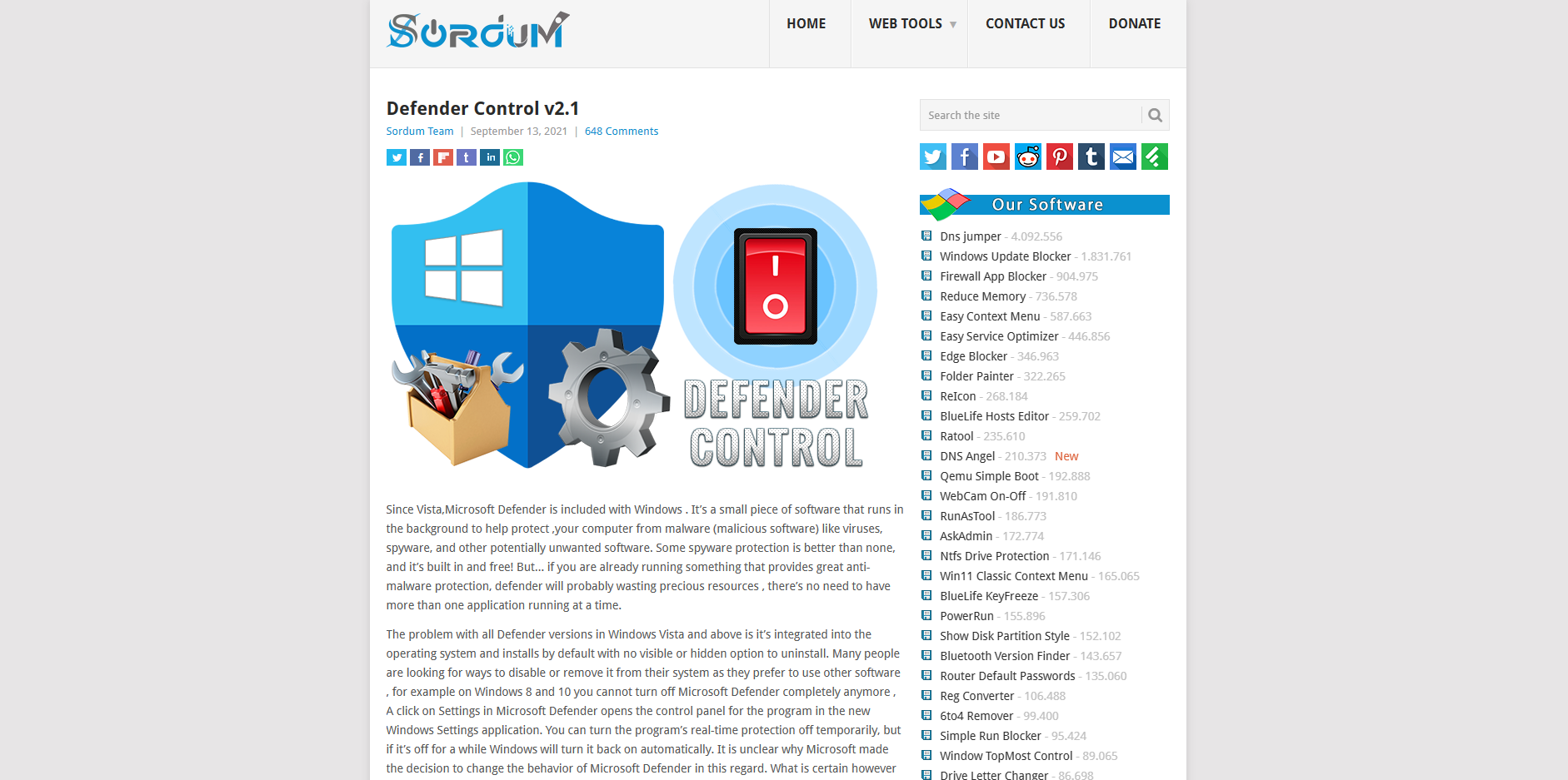 Sordum Defender Control
